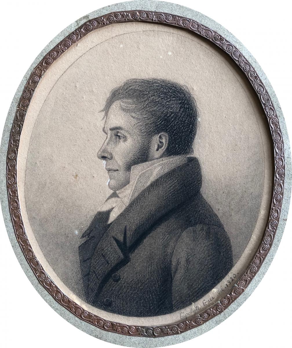 Proantic: Hipolyte Huet Portrait Of Man 1820