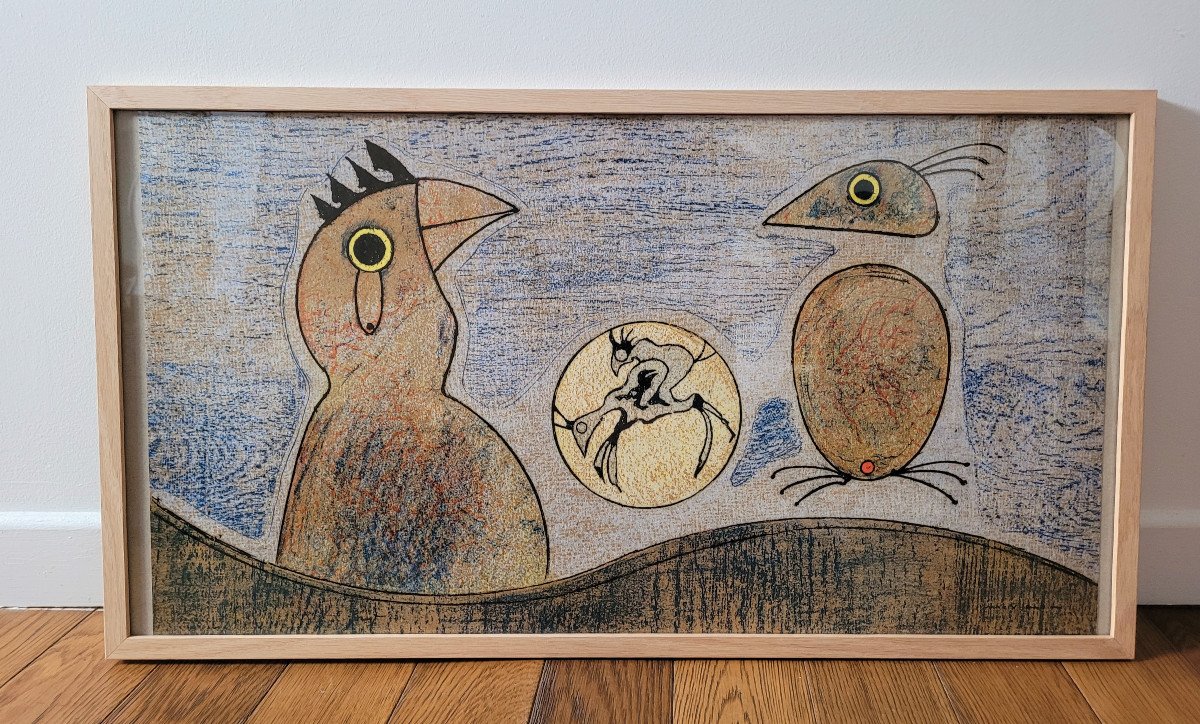 Proantic: Max Ernst ( 1891 - 1976) - Surrealist Birds - Lithograph