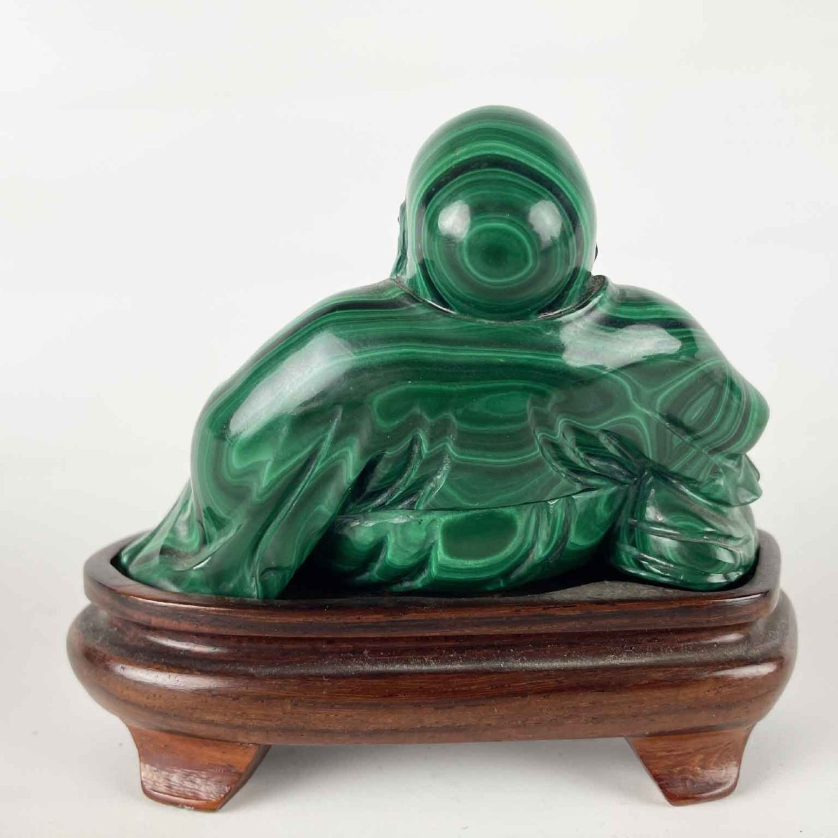 Proantic: Budai In Malachite Cinese 1950 Circa