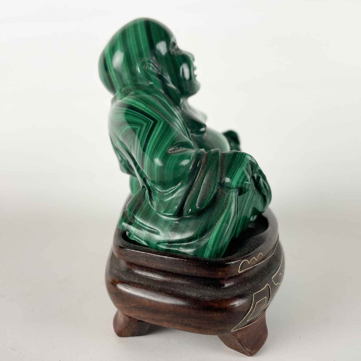 Proantic: Budai In Malachite Cinese 1950 Circa