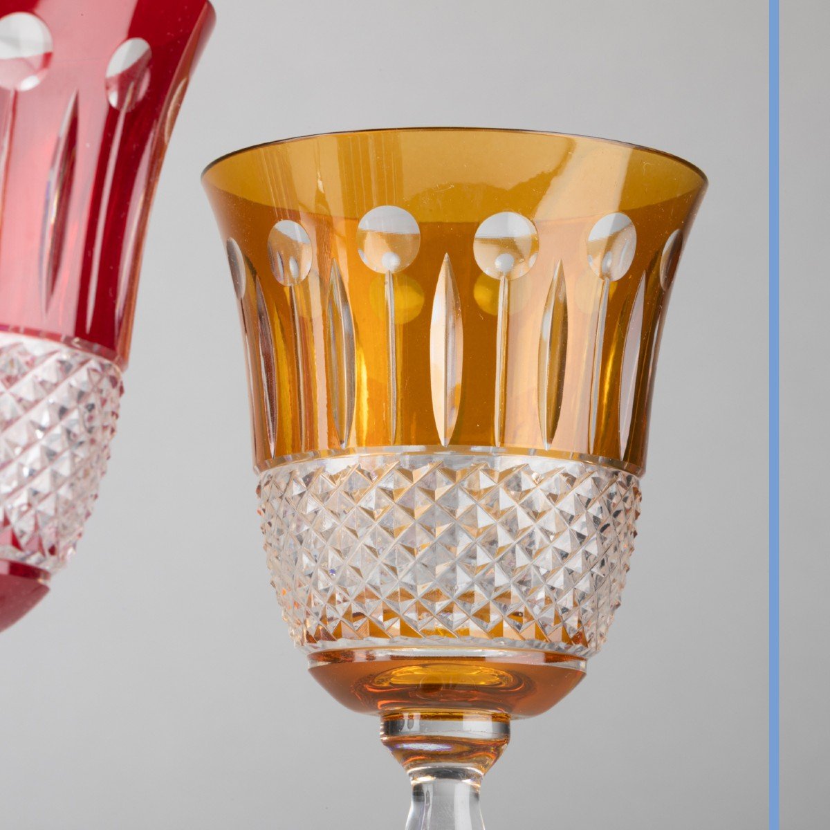 Proantic: Série de verres en cristal de Lorraine dans leur coffret,